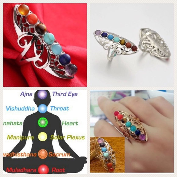 Handmade | Jewelry | Lapis Lazuli Agate Carnelian 7 Chakra Ring | Poshmark